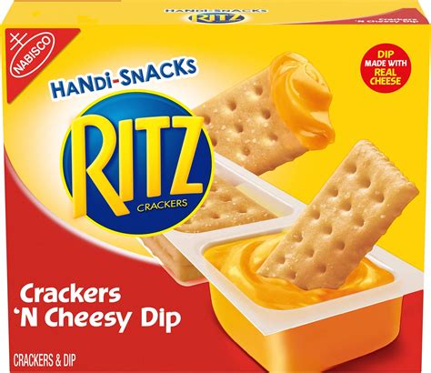 Handi Snacks Ritz Crackers N Cheesy Dip Snack Packs 12