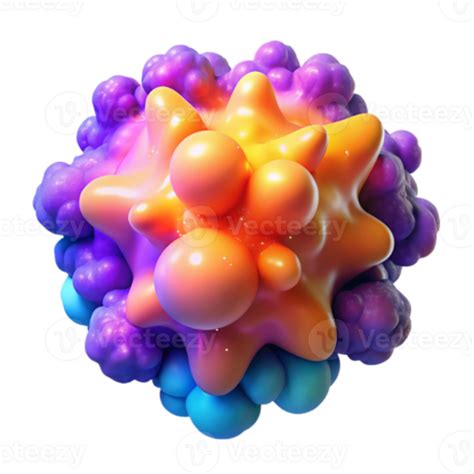Abstract Render Of Colorful Globular Structure 55664699 Png