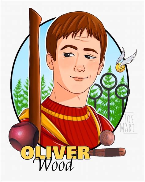 Oliver Wood ️ Fanart Hogwarts Dibujos