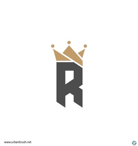 왕관 R 로고 일러스트 Ai 다운로드 독점 Download R Crown Logo 어반브러시