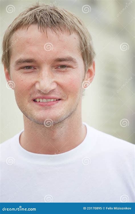 Handsome Young Russian Male Smiling Stock Image Image Of Model
