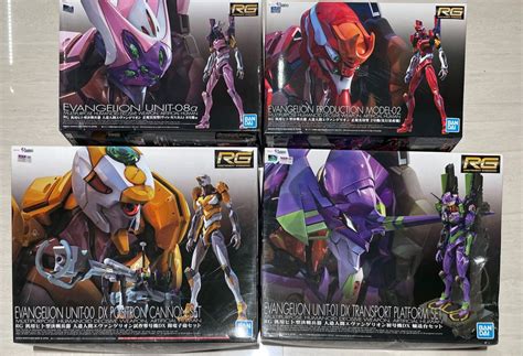 Bandai Rg Eva Unit 00 Unit 01 Unit 02 And Unit 08a Hobbies And Toys