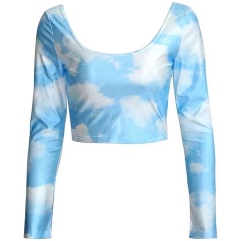 Blue Clouds Crop Top