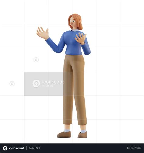 Obtén Mujer Hablando Pose 3d Illustration De Por Descarga Gratuita En