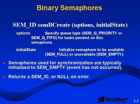 Semaphores Overview Binary Semaphores And Synchronization