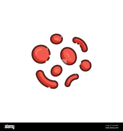 Blood Cells Vector Icon Filled Flat Sign For Mobile Concept And Web