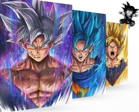 Dragon Ball Z 3 In 1 3D Poster Goku Super Saiyan Blue Ultra