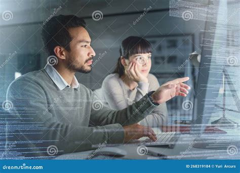 Business People Coding With Partnership And Information Technology Computer And Collaboration