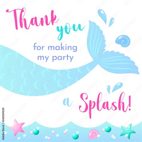 Birthday Thank You Tag Cute Party Favor Card Background Decorated With