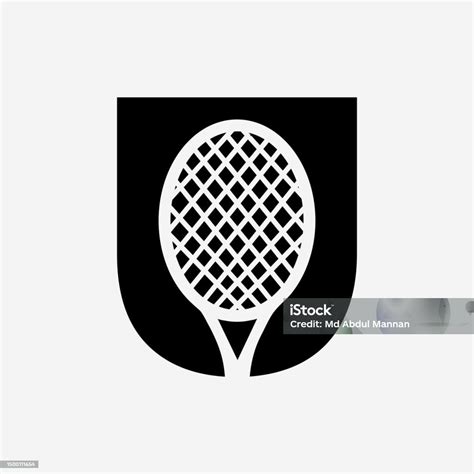 편지 U Padel 테니스 로고 패들 라켓 로고 디자인 비치 탁구 클럽 기호 Championship에 대한 스톡 벡터 아트 및 기타 이미지 Championship