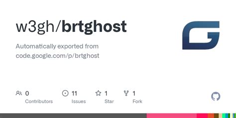github w3gh brtghost p