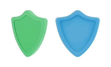 Premium Vector Empty Badges Or Defense Shield Front View
