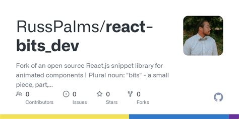 github russpalms react bits dev fork of an open source react js