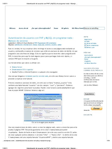 Autenticación De Usuarios Con Php Y Mysql Sin Programar Nada Manejo