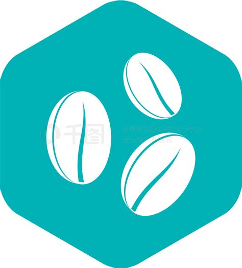 在简单的样式的咖啡豆象隔绝了传染媒介例证咖啡豆图标，简约风格模板免费下载eps格式1355像素编号38683981 千图网