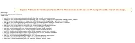 call of course management php fails · issue 293 · opencast moodle