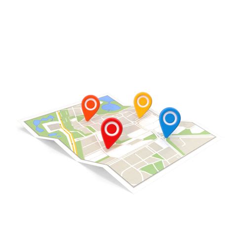 Colorful Gps Markers On Navigation Map Png Images And Psds For Download