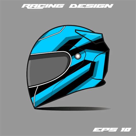 Premium Vector Sports Racing Helmet Template Vector