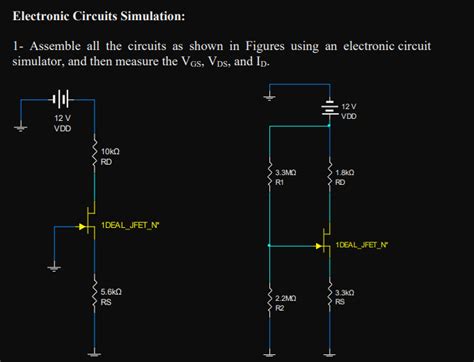 Solved Electronic Circuits Simulation 1 Assemble All The