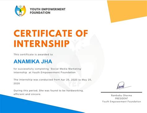 Stand Out With A Customizable Youth Empowerment Foundation Internship