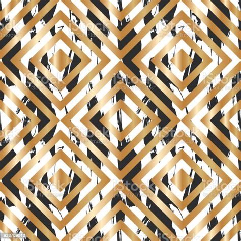 창의적인 기하학적 텍스처와 완벽 한 패턴입니다 흰색 바탕에 스프레이 페인트의 벡터 그림입니다 잉크 얼룩 골드와 블랙 색상 0명에 대한 스톡 벡터 아트 및 기타 이미지