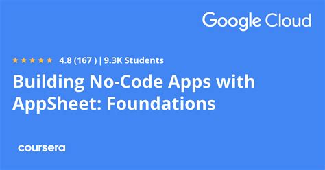 Building No Code Apps With AppSheet Foundations Coursera