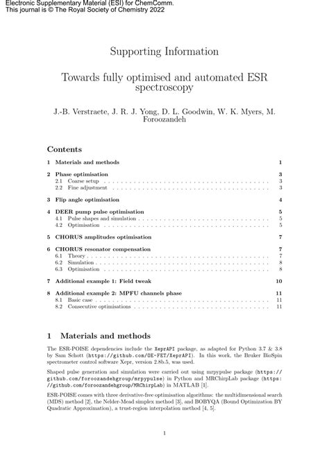pdf towards fully optimised and automated esr spectroscopy