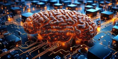 Artificial Intelligence Neurological Data Brain Stock Image Image Of