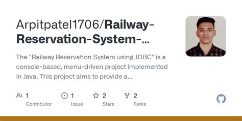 Github Arpitpatel1706railway Reservation System Using Jdbc The Railway Reservation System