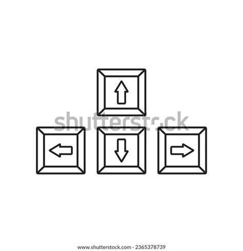 Keyboard Button Icon Vector Template Illustration Stock Vector Royalty