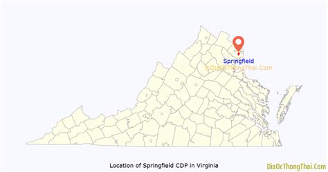 Map Of Springfield Cdp Virginia Thong Thai Real