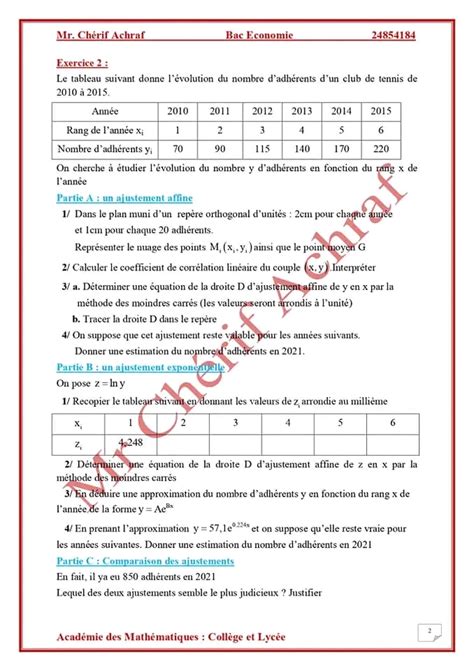 Bac Math Math R Vision Statistiques Baccalaur At
