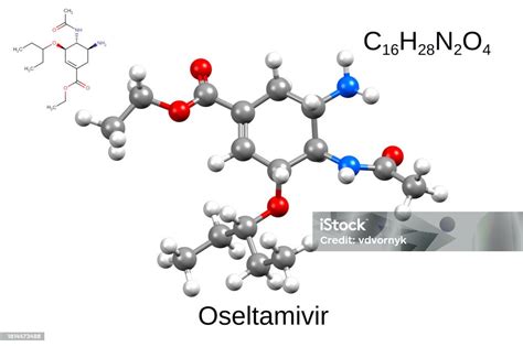 화학식 골격식 및 항바이러스제 오셀타미비르의 3d 볼 앤 스틱 모델 흰색 배경 0명에 대한 스톡 사진 및 기타 이미지 0명 3차원 형태 감기와 독감 Istock