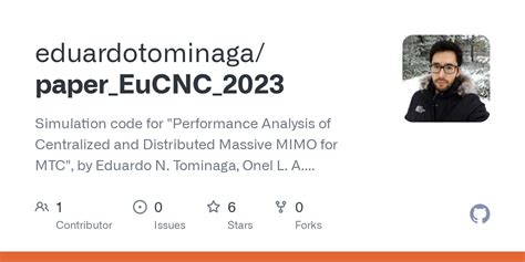 GitHub Eduardotominaga Paper EuCNC 2023 Simulation Code For