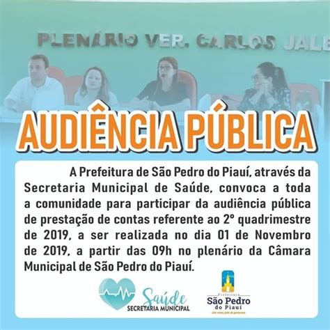 Prefeitura De São Pedro Do Piauí Convida Todos Para Audiência Pública