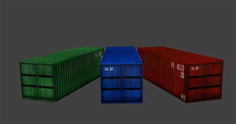 Low Poly Shipping Containers By Books Download Free Stl Model