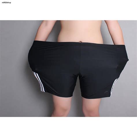 จัดส่งตรงจุดกางเกงว่ายน้ำชายไซส์ใหญ่ 4xl 7xl ลายเส้น สไตล์เรียบเท่ห์ กางเกงว่ายน้ำชายคนอ้วน