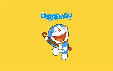 Doraemon Wallpaper 4k Tv Series Yellow Background