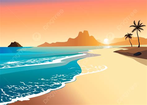 Ocean Sunset Vector