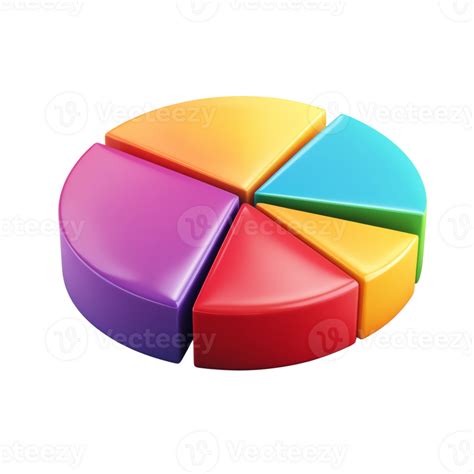 Colorful Three Dimensional Pie Chart Data Representation 55389934 Png