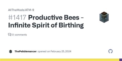 Productive Bees Infinite Spirit Of Birthing · Issue 1417 · Allthemodsatm 9 · Github