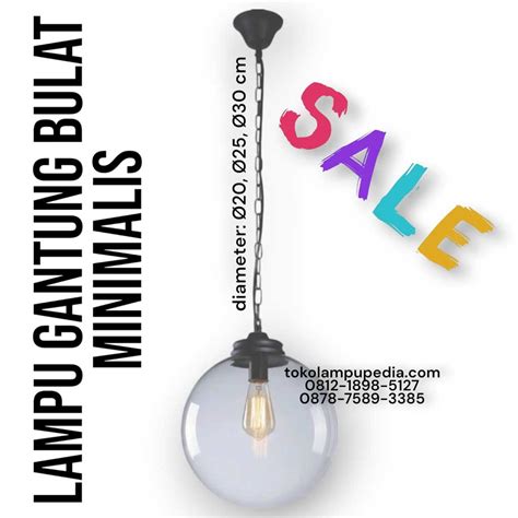 Jual Lampu Gantung Minimalis Bulat ∅20cm Toko Lampupedia