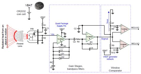 Low Power Passive Infrared Sensing Circuit For Motion Detection Sapintech