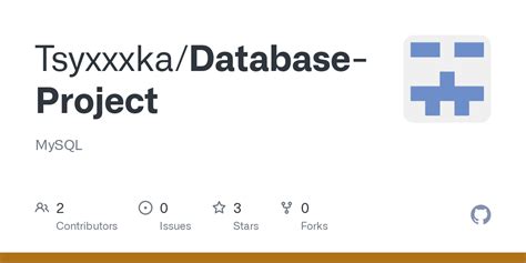 Github Tsyxxxkadatabase Project Mysql