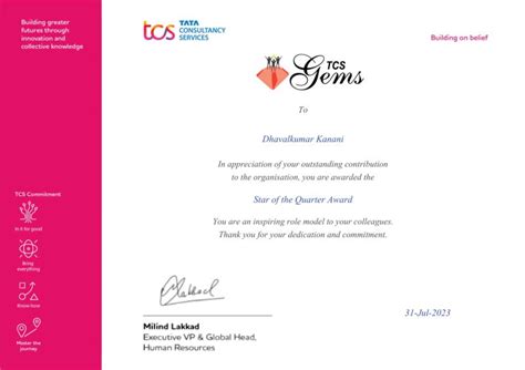 Dhaval Kanani On Linkedin Buildingonbelief Tcs Mbu