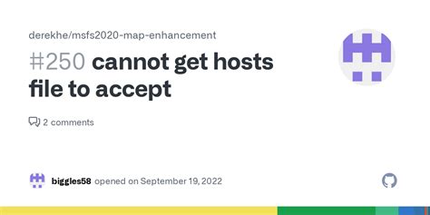 cannot get hosts file to accept · issue 250 · derekhe msfs2020 map