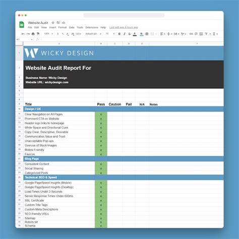 Website Audit Checklist