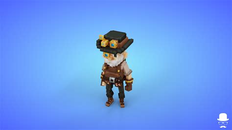 Voxel Inventor Character 3D Lowpoly Game Asset By MrMGames