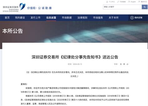 深交所出手！夏海钧又“摊上事”了，曾担任恒大集团董事 每日经济网