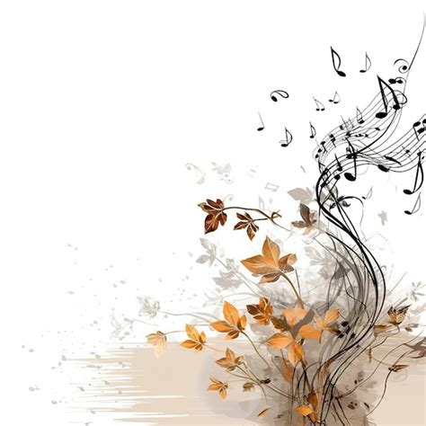 Premium Ai Image Musical Notes Background